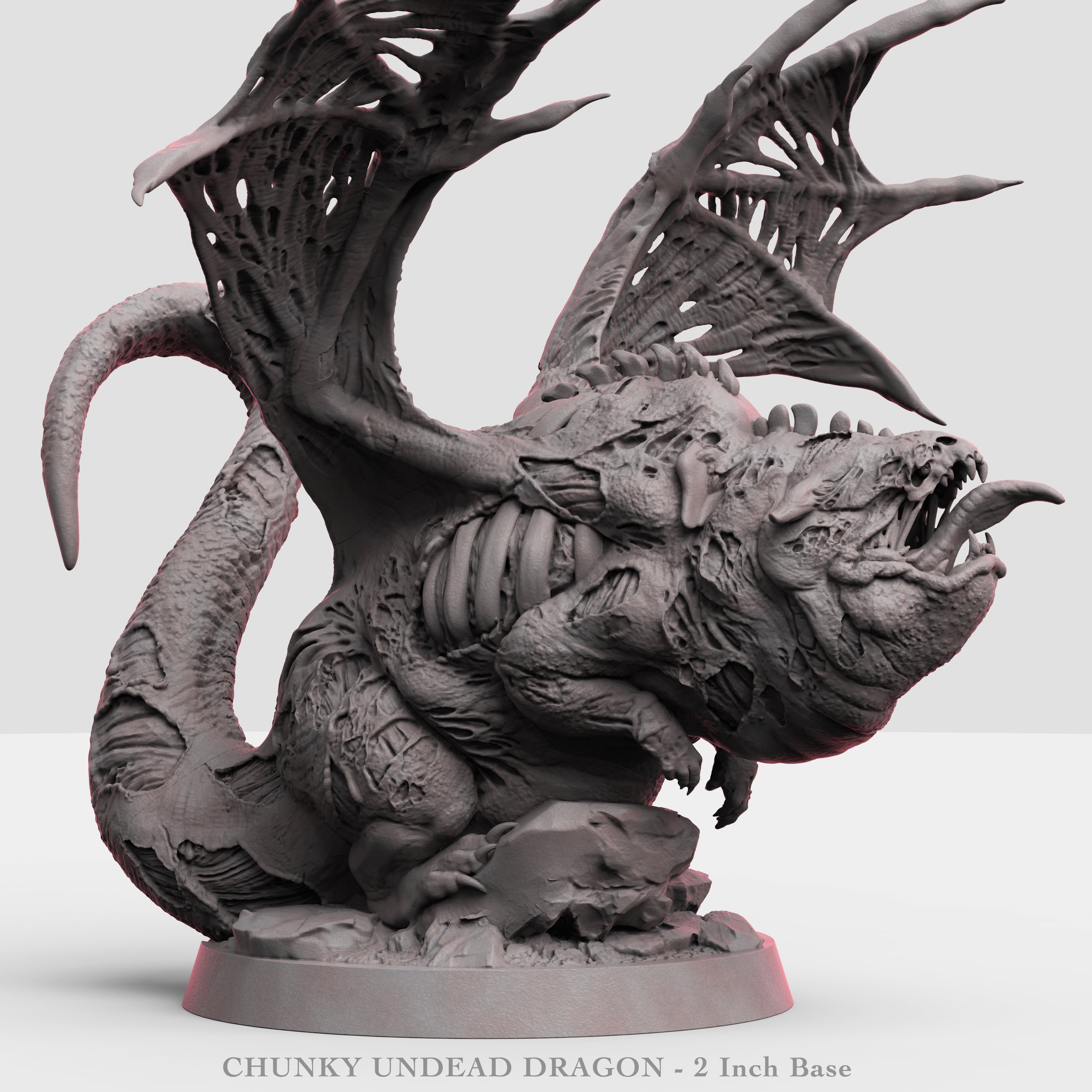 Chunky Undead Dragon: 3D Printed Tabletop Model – KitBashBox
