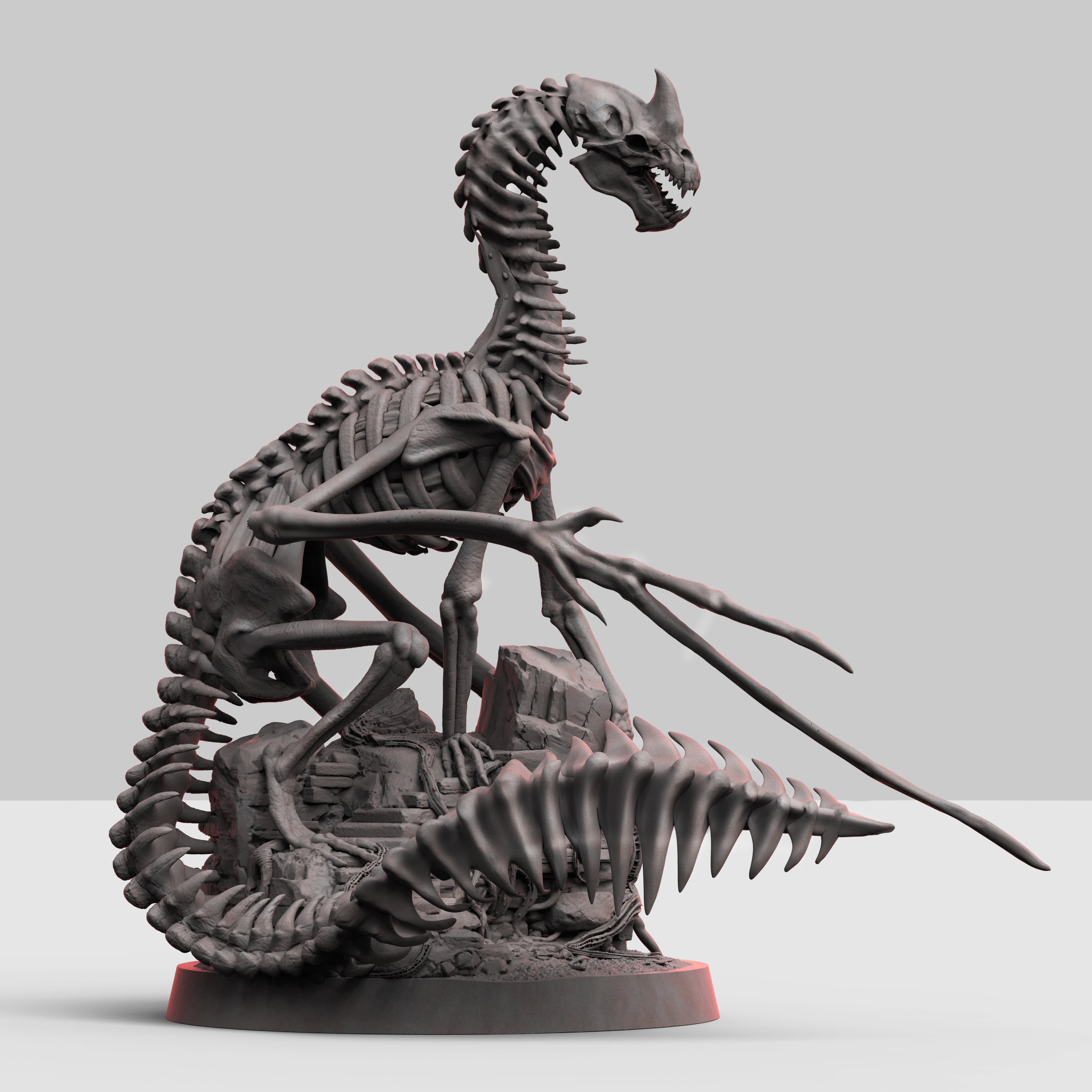 Dracolich Undead Dragon: 3D Printed Tabletop Model – KitBashBox