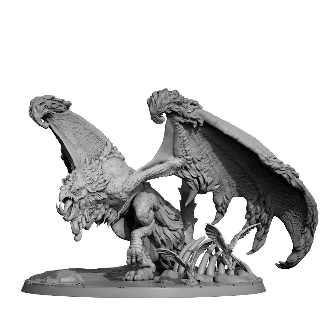 Cockatrice Dragon: 3D Printed Tabletop Model – KitBashBox